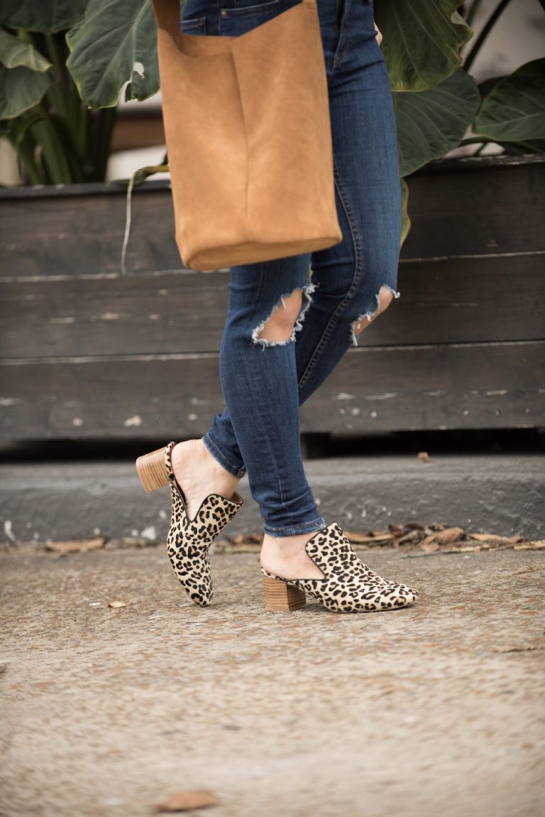 Fall Style | Leopard Mules + Ruffled Sweater – Hunter Premo